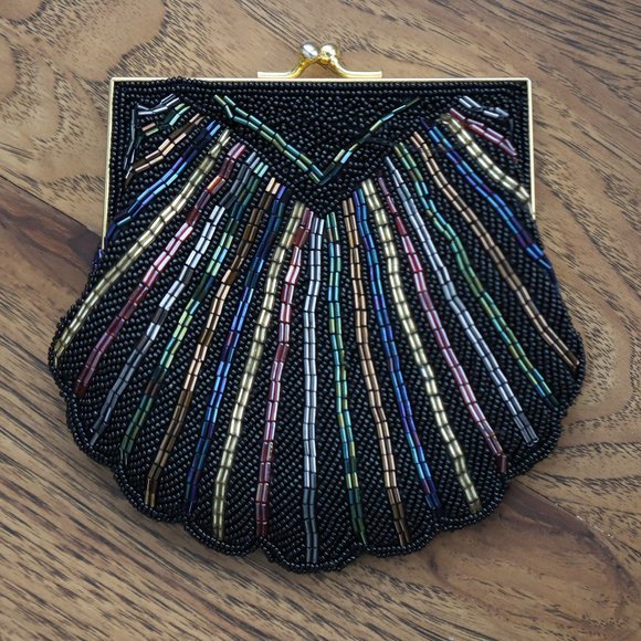 Bags | Hp Vintage Sea Shell Inspired Beaded Evening Bag | Poshmark